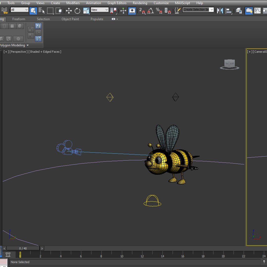 3D Model Cartoon Bee - TurboSquid 1528171