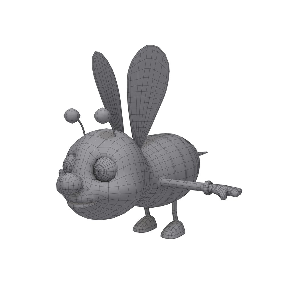3D Model Cartoon Bee - TurboSquid 1528171