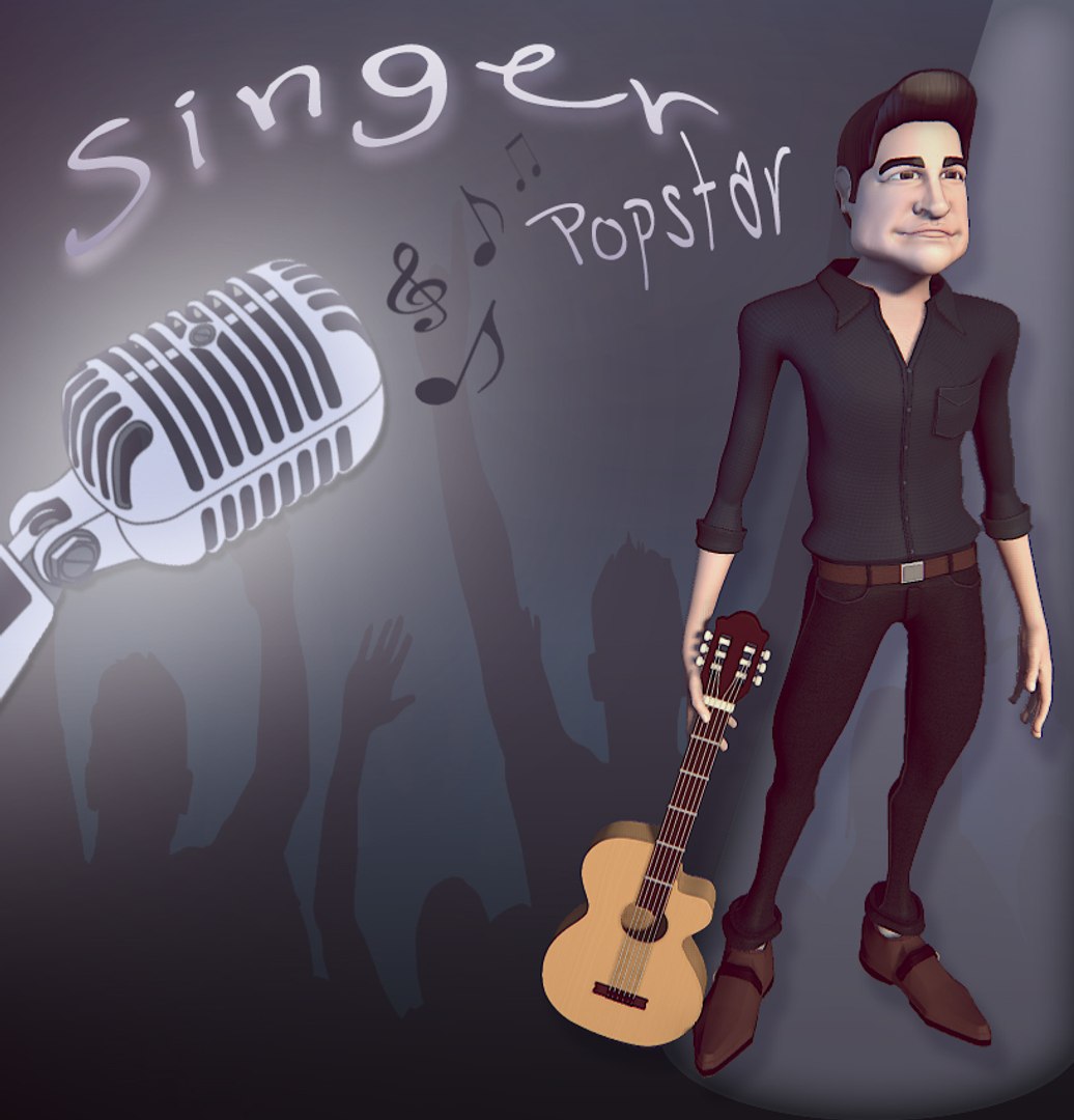 3d singer character model