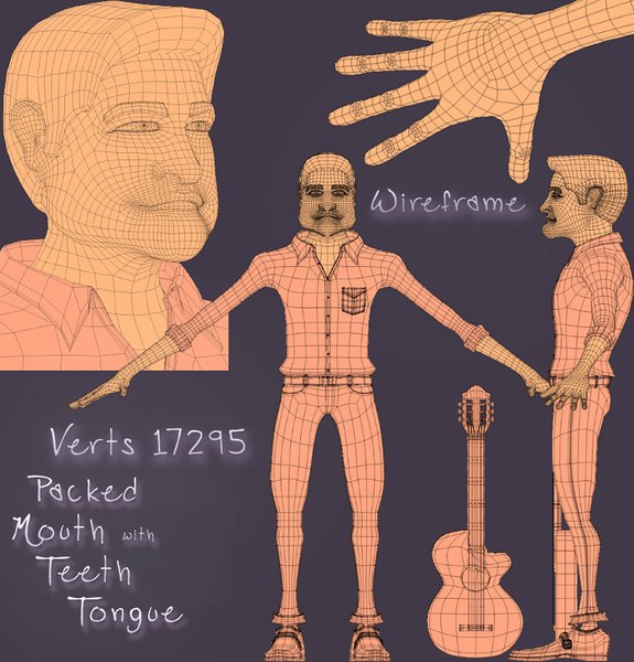 3d singer character model