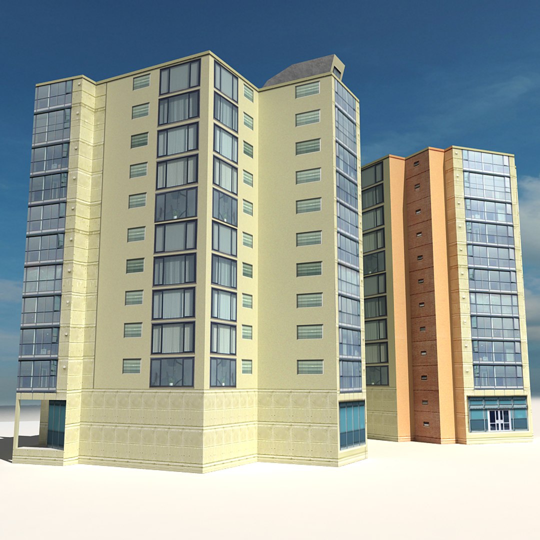 3d model beach building