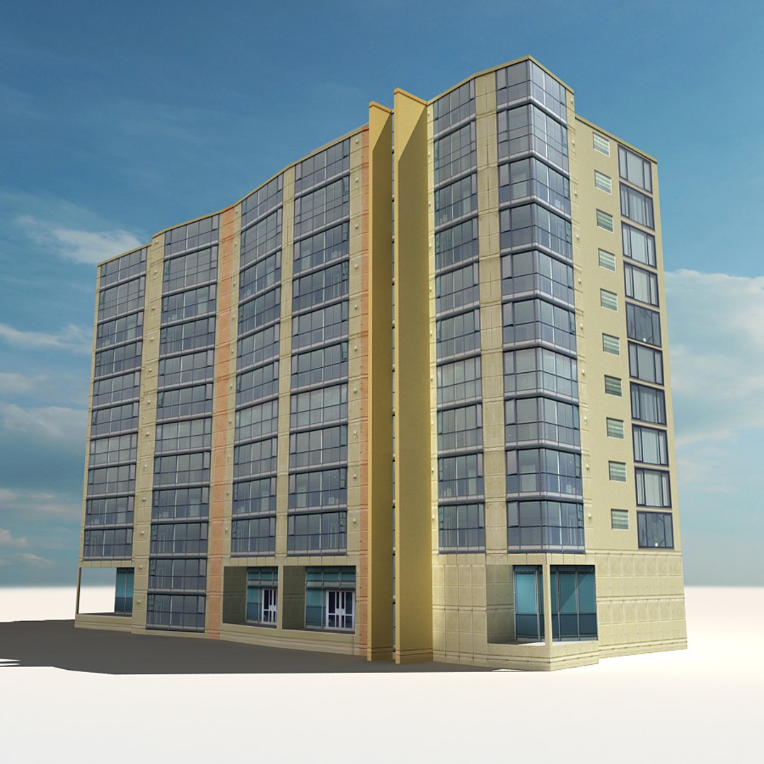 3d model beach building