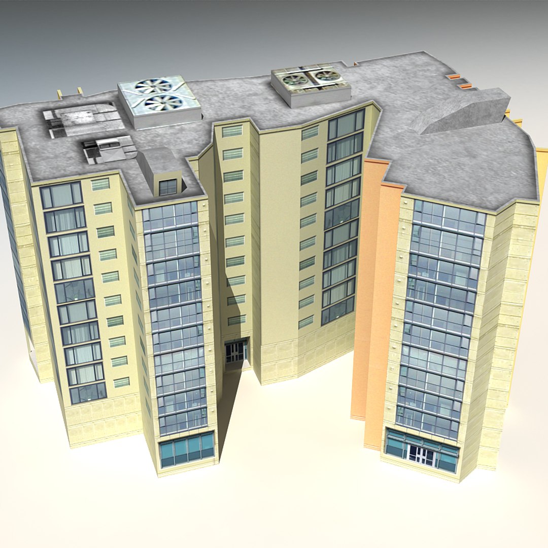 3d model beach building
