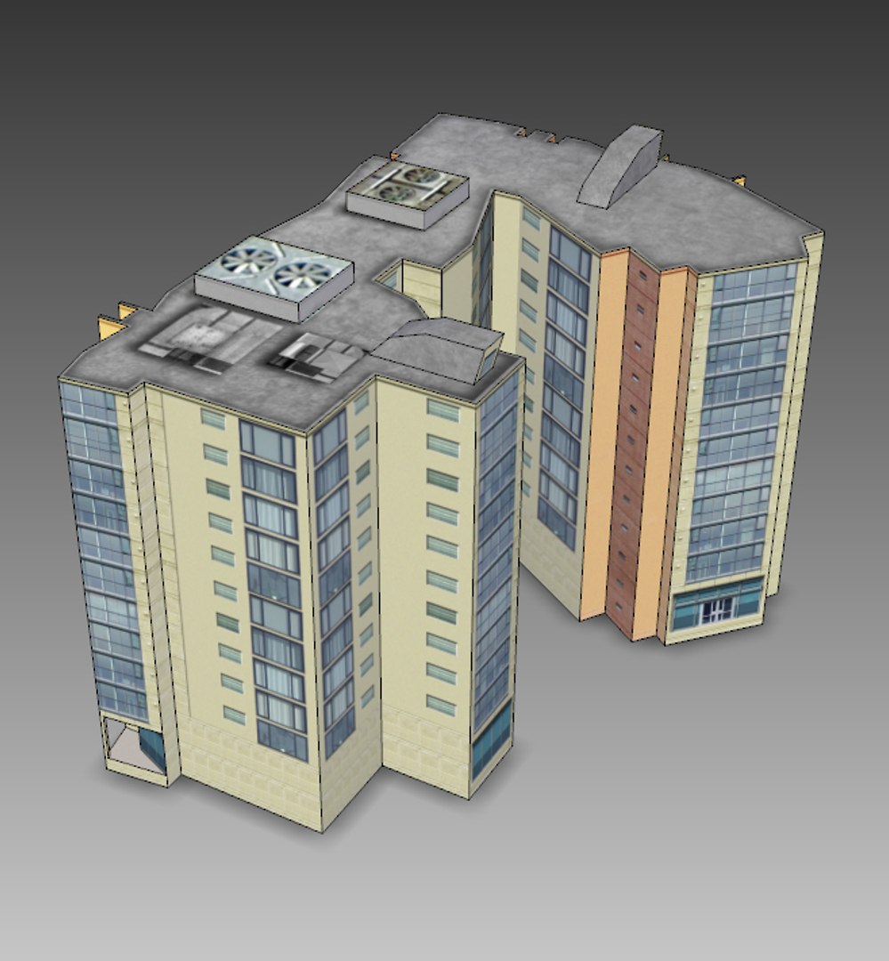 3d model beach building