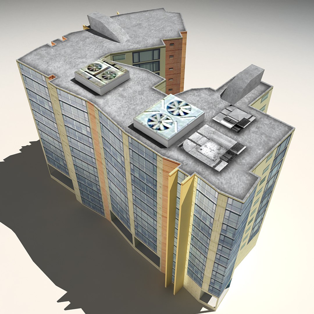 3d model beach building