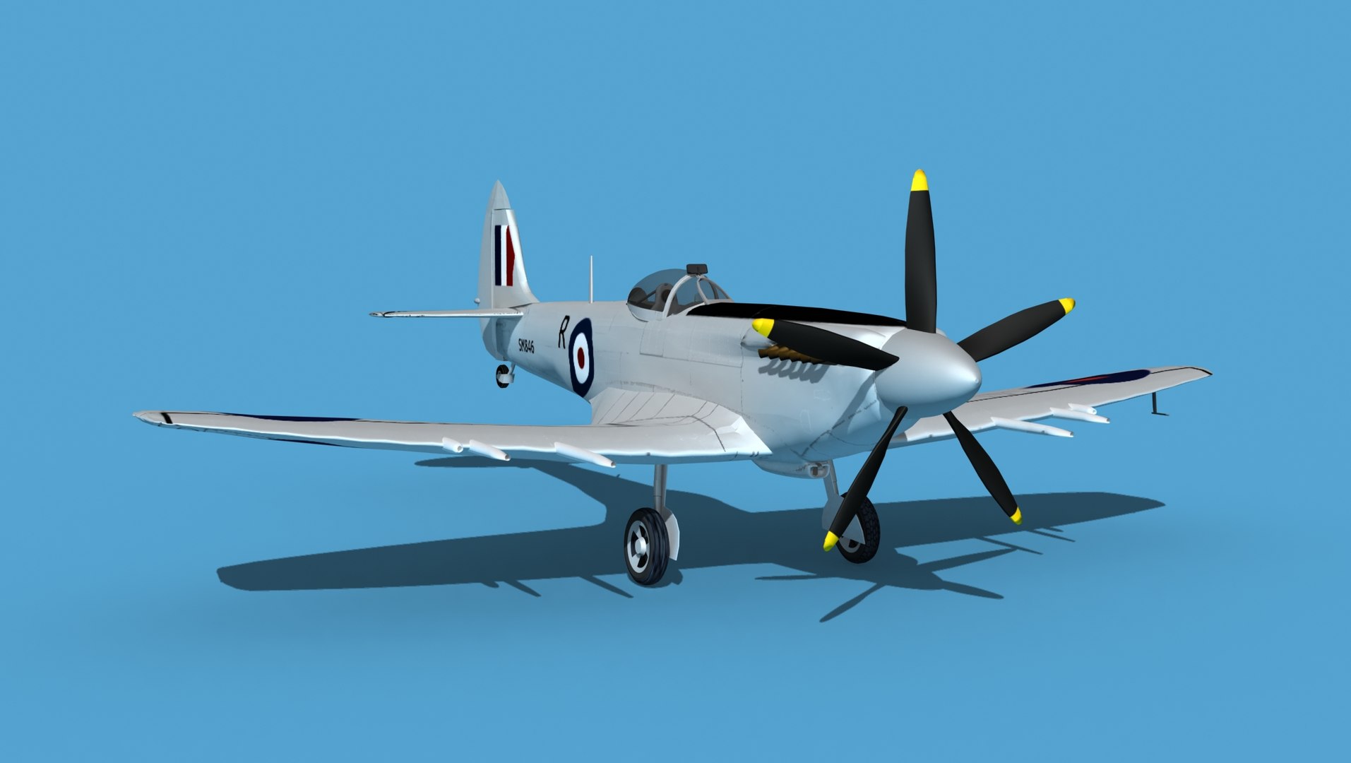 Supermarine Spitfire Mk XVIII V03 model - TurboSquid 1925710