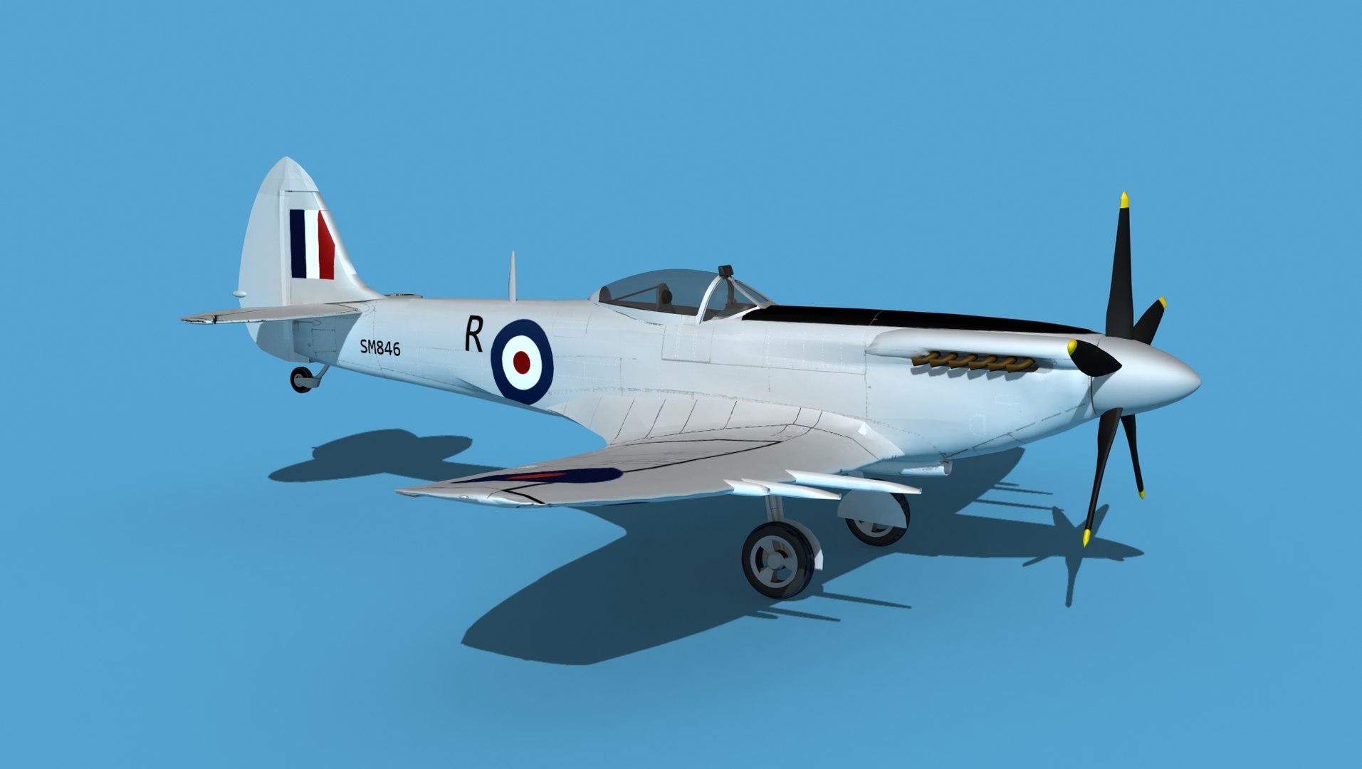 Supermarine Spitfire Mk XVIII V03 model - TurboSquid 1925710