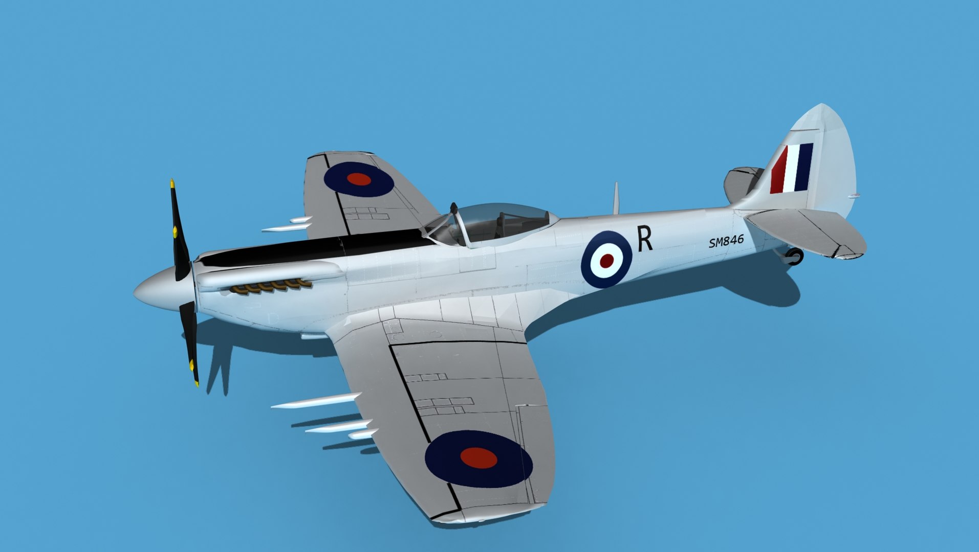Supermarine Spitfire Mk XVIII V03 model - TurboSquid 1925710