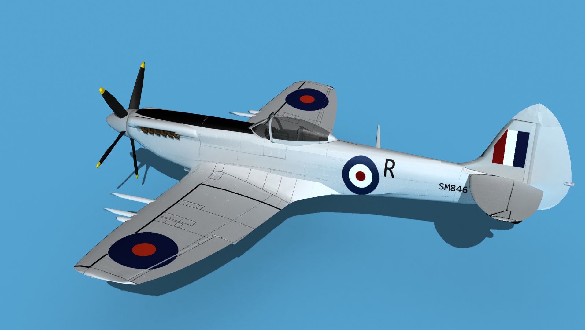 Supermarine Spitfire Mk XVIII V03 model - TurboSquid 1925710