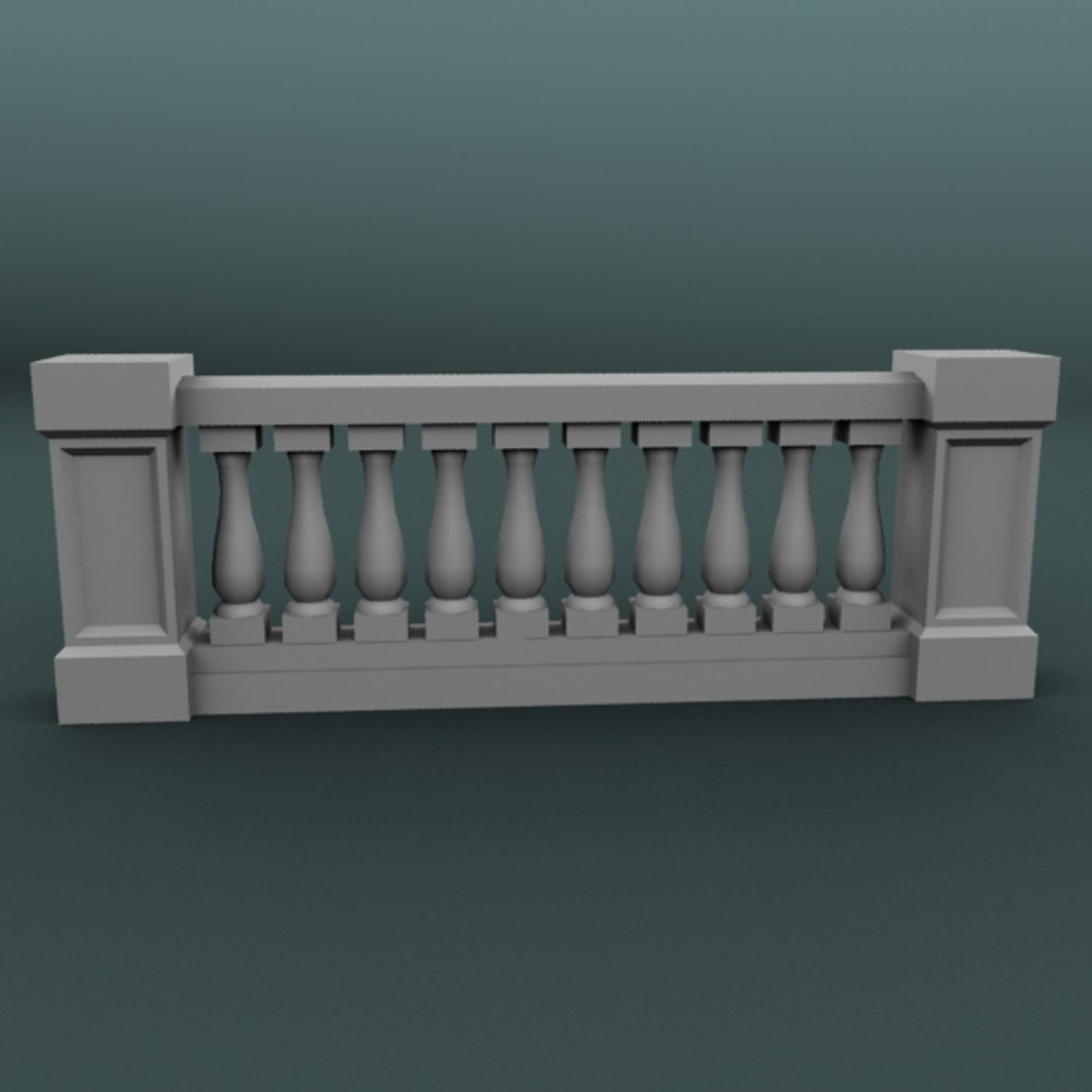 3d Balustrade Architectural Model