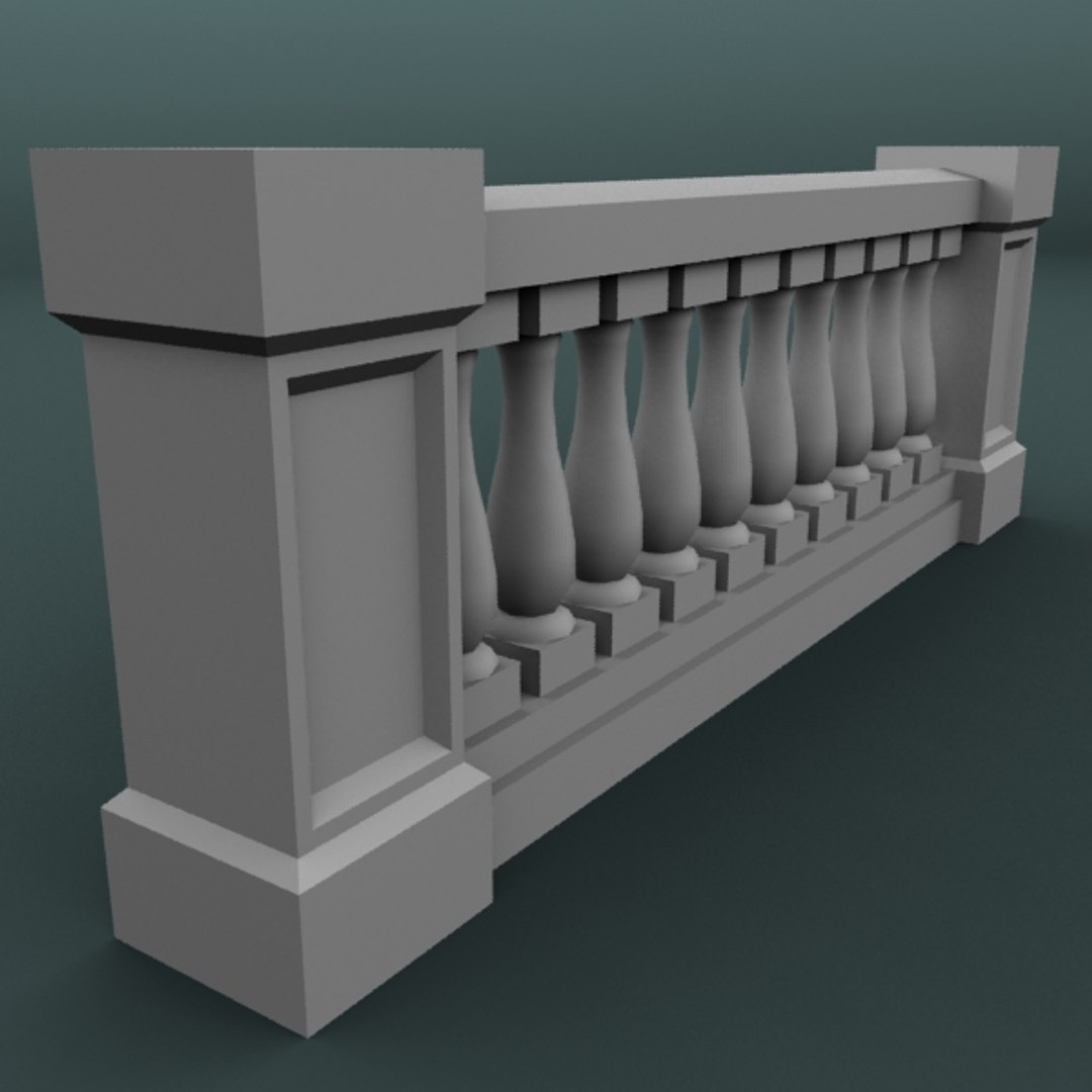 3d Balustrade Architectural Model
