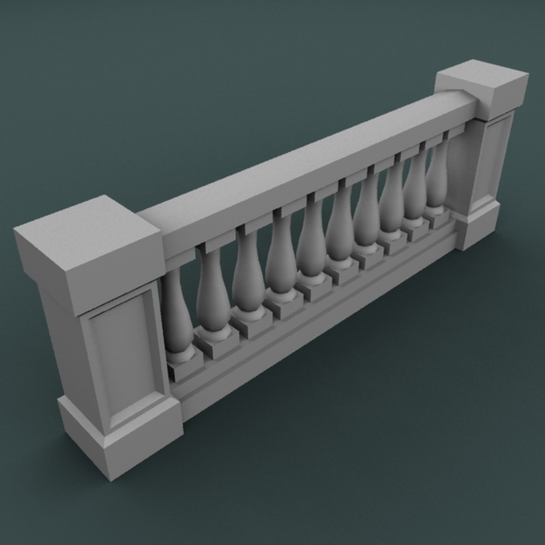 3d Balustrade Architectural Model