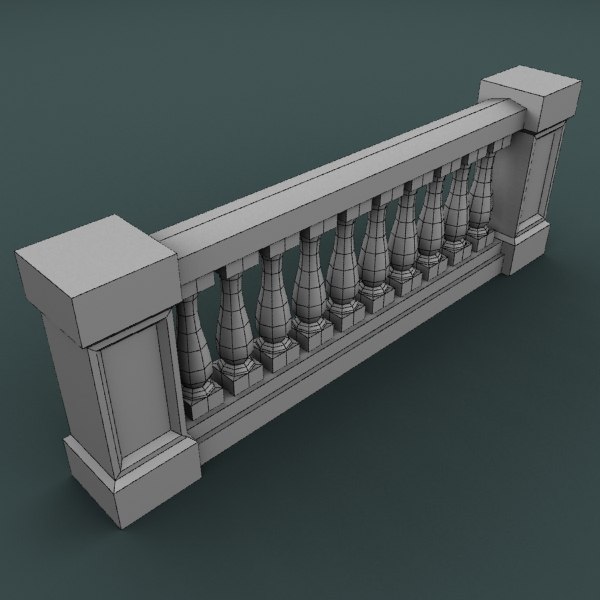 3d balustrade architectural model