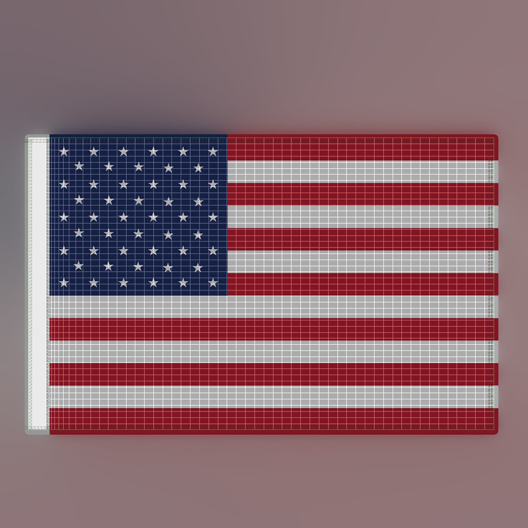 United State USA Flag 3D model - TurboSquid 1787911