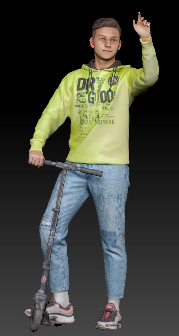 Scanned Young Man Skate Model - TurboSquid 1472819