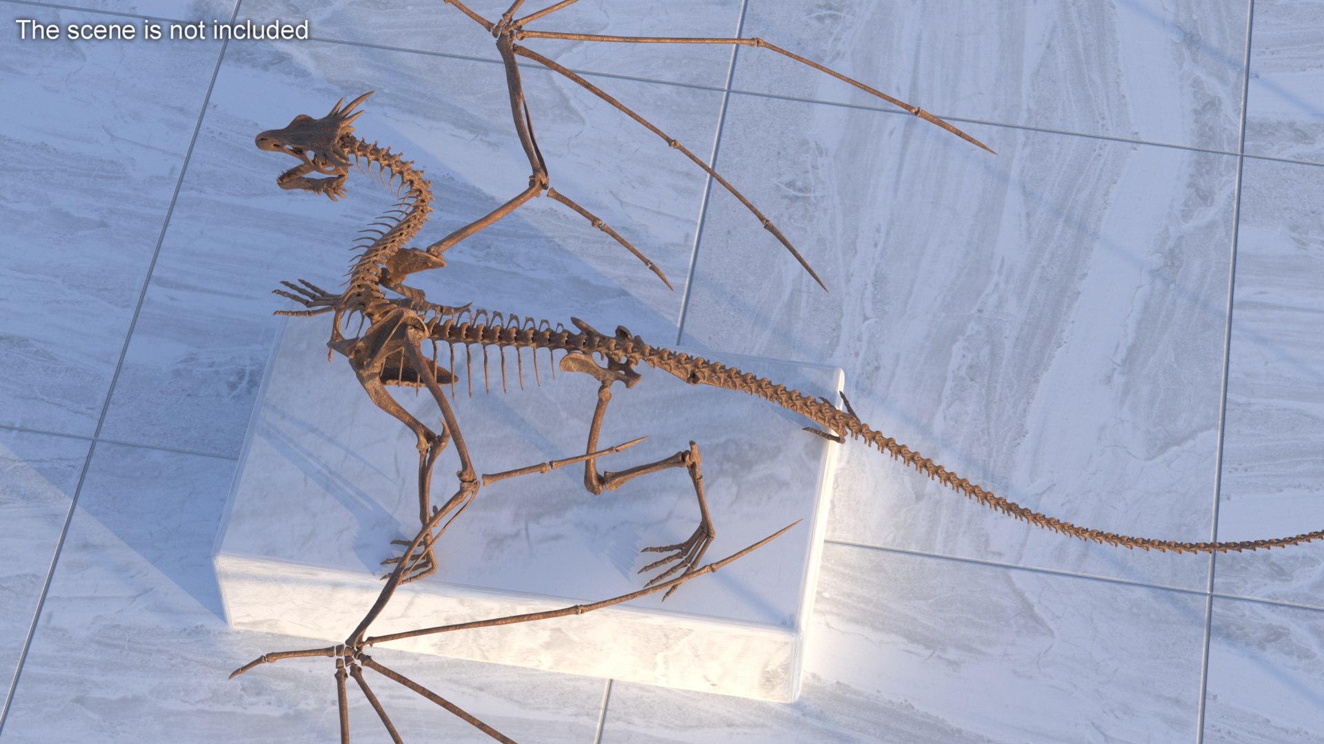 Fossilized Dragon Skeleton Rigged 3D Model - TurboSquid 2367867