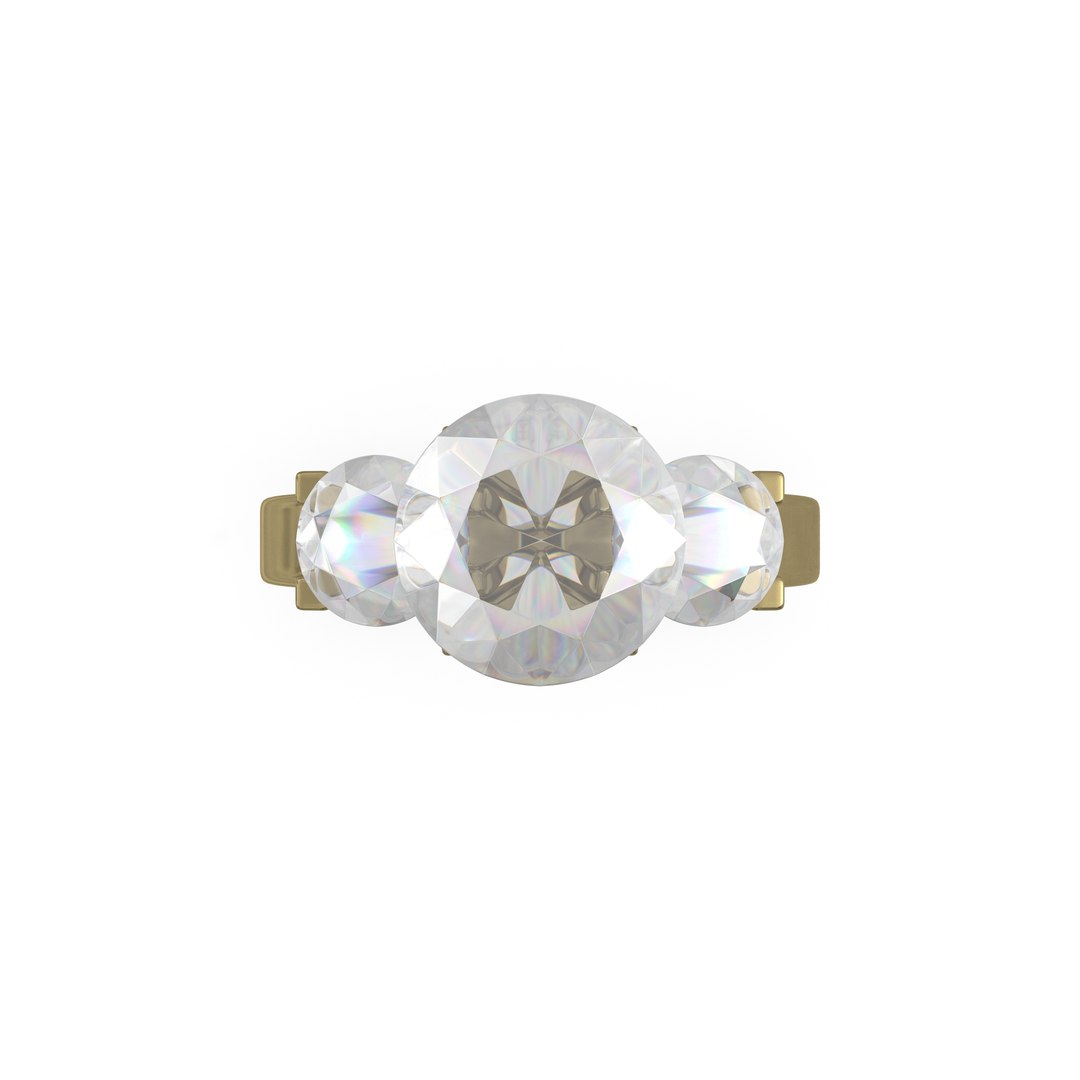 Gold Ring With Diamonds 3D - TurboSquid 2333491