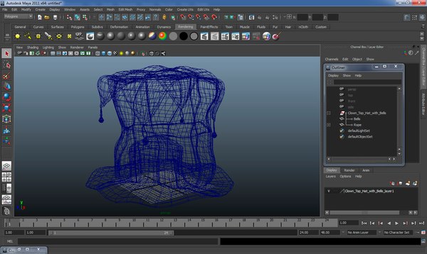 Clown hat bells 3D model - TurboSquid 1356357