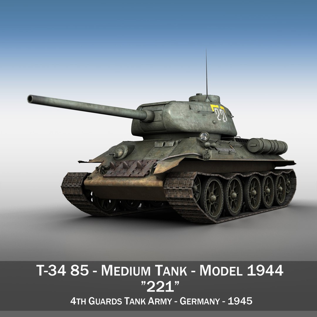 t-34 85 - soviet 3d model