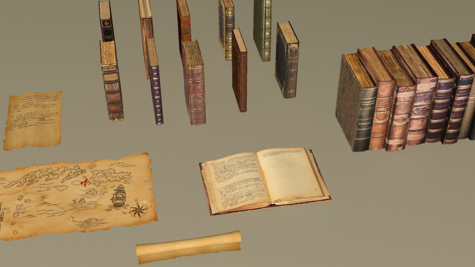 3D Model Pirate Sailor Props Mega Pack - 110 Plus Items Collection ...