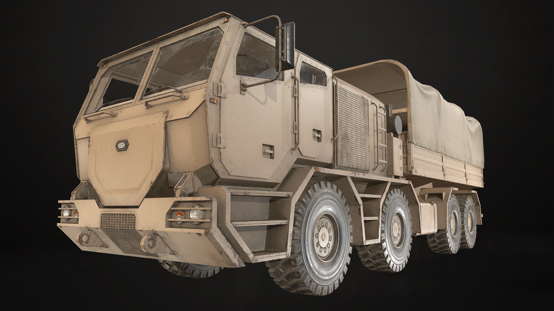 Heavy Military Truck V2 - Cargo 3D Model - TurboSquid 2405837