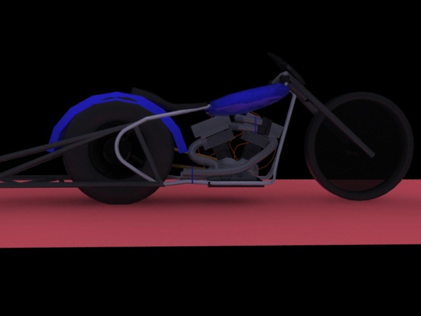 Drag Bike 3d Model