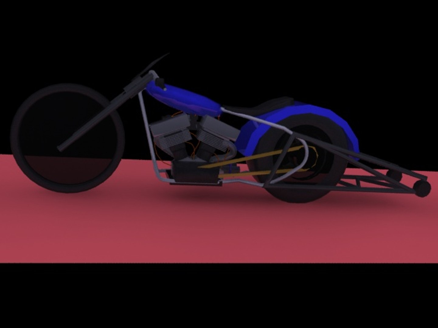 Drag Bike 3d Model
