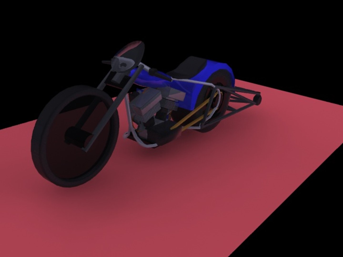 Drag Bike 3d Model