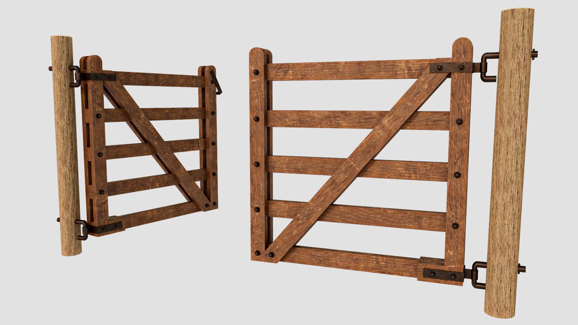 3D Farm Gate Model - TurboSquid 2141345