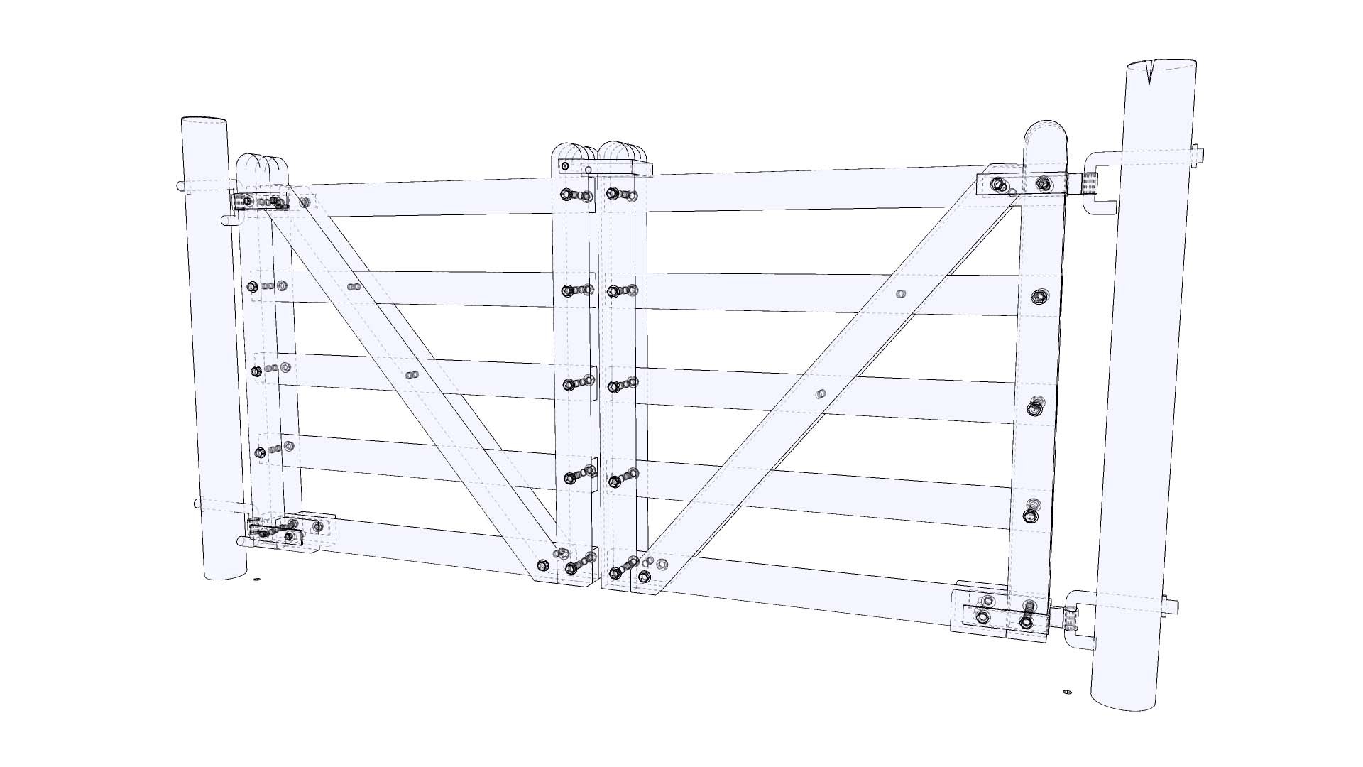 3D Farm Gate Model - TurboSquid 2141345