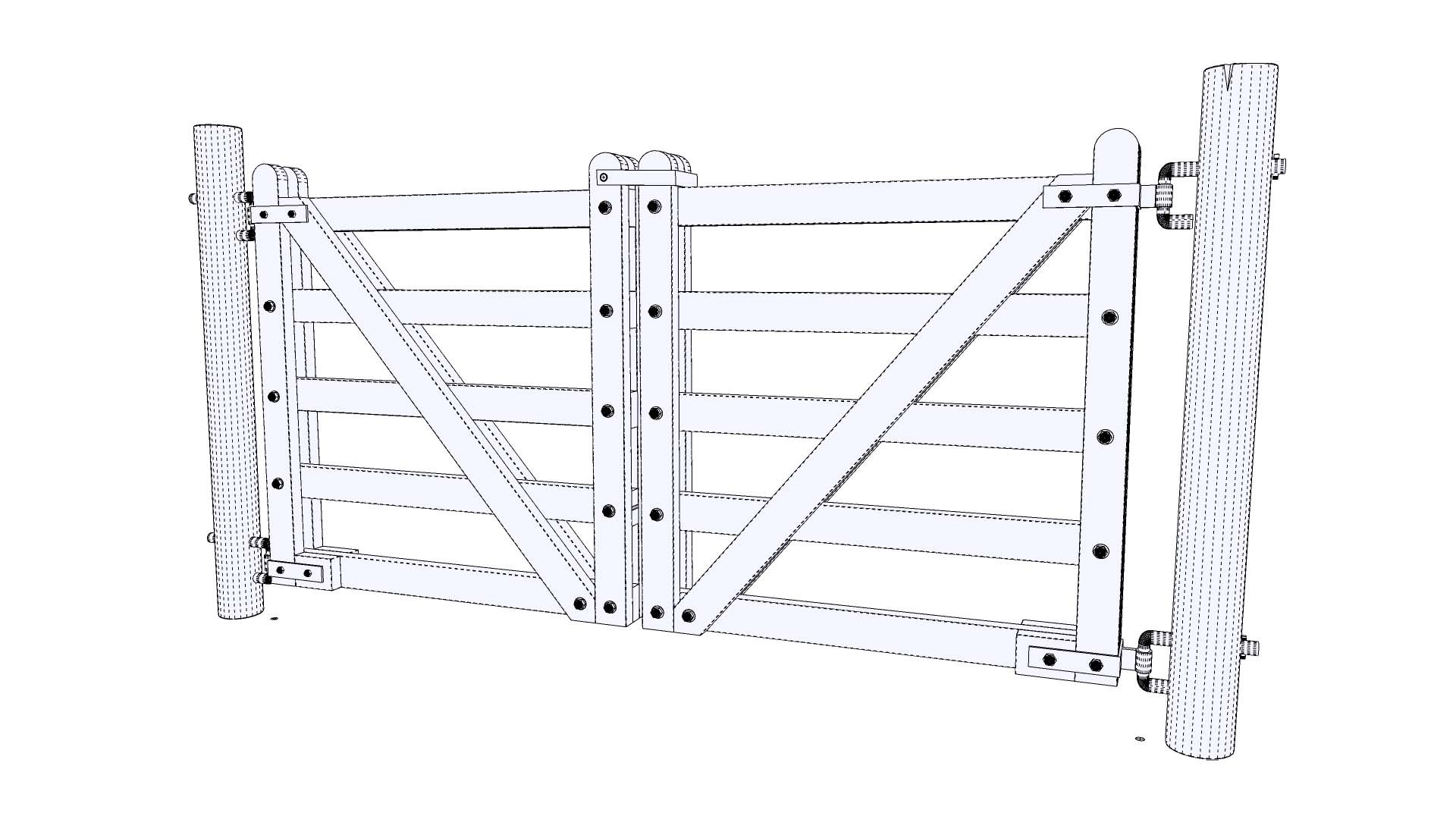 3D Farm Gate Model - TurboSquid 2141345