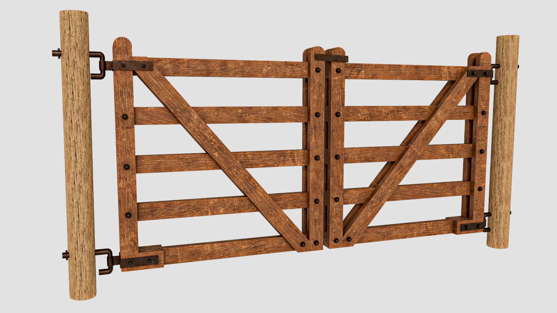 3D Farm Gate Model - TurboSquid 2141345