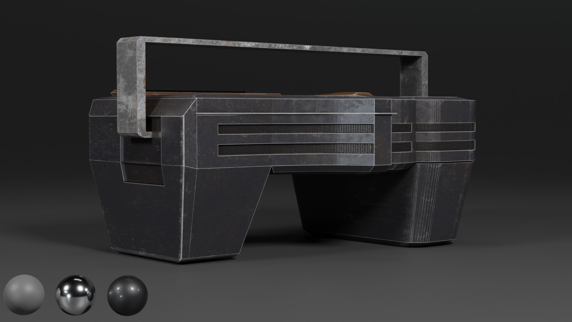 3D Futuristic Sci Fi Chest With Handle Model - TurboSquid 2368424