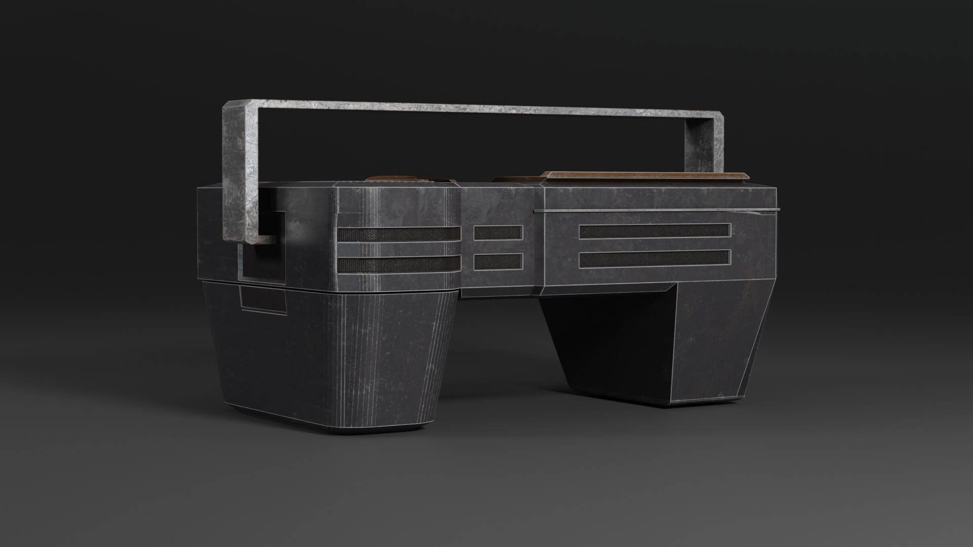 3D Futuristic Sci Fi Chest With Handle Model - TurboSquid 2368424