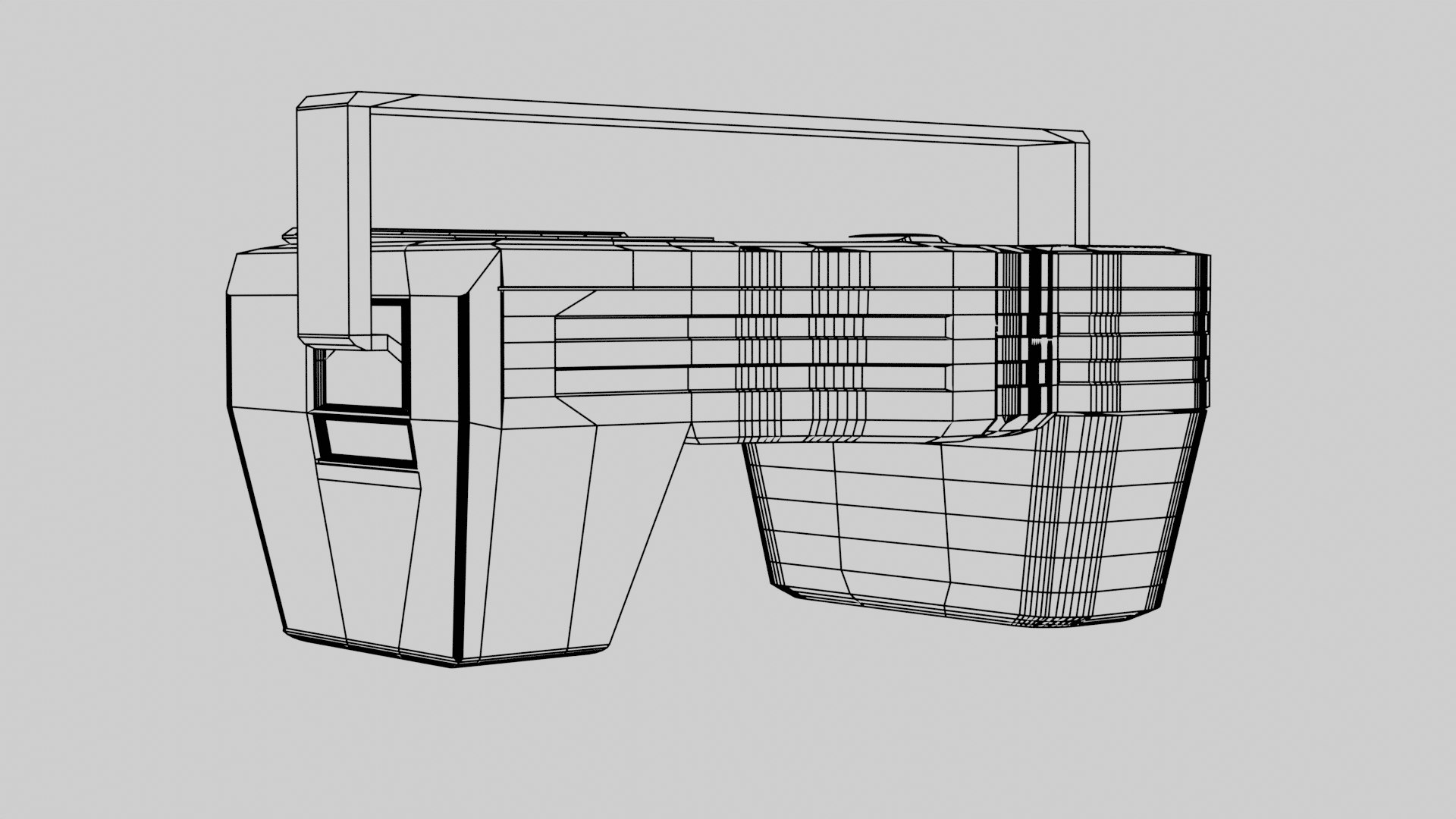 3D Futuristic Sci Fi Chest With Handle Model - TurboSquid 2368424