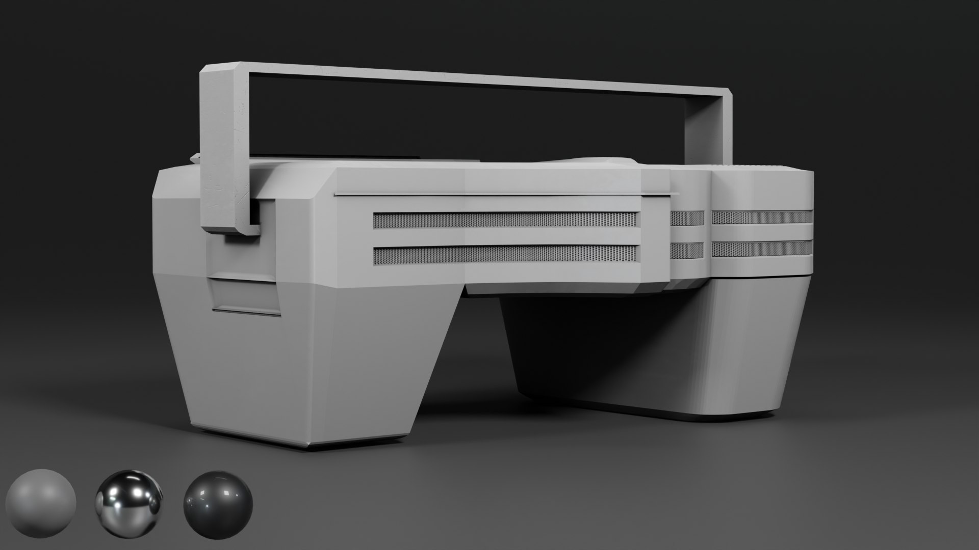 3D Futuristic Sci Fi Chest With Handle Model - TurboSquid 2368424
