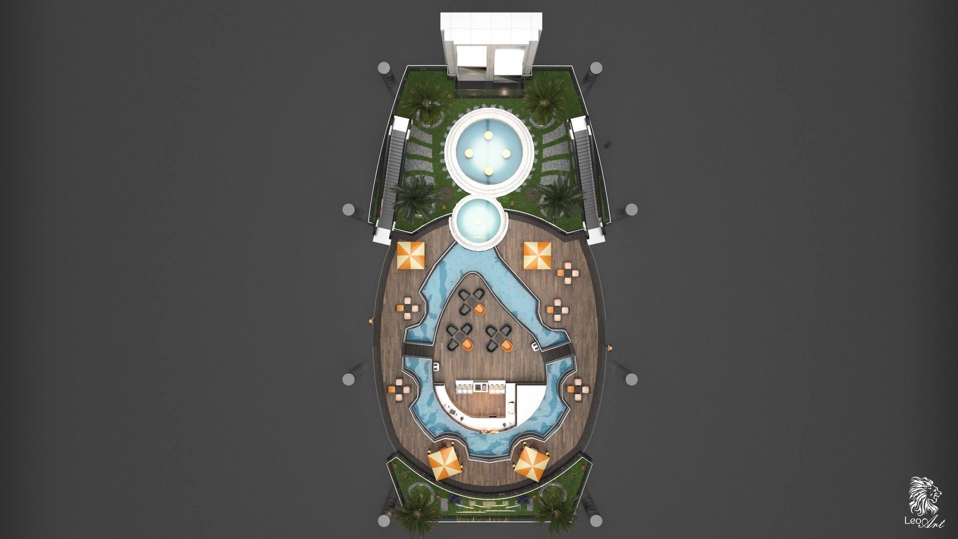 Mall Cafe Open Area Model - TurboSquid 2138369