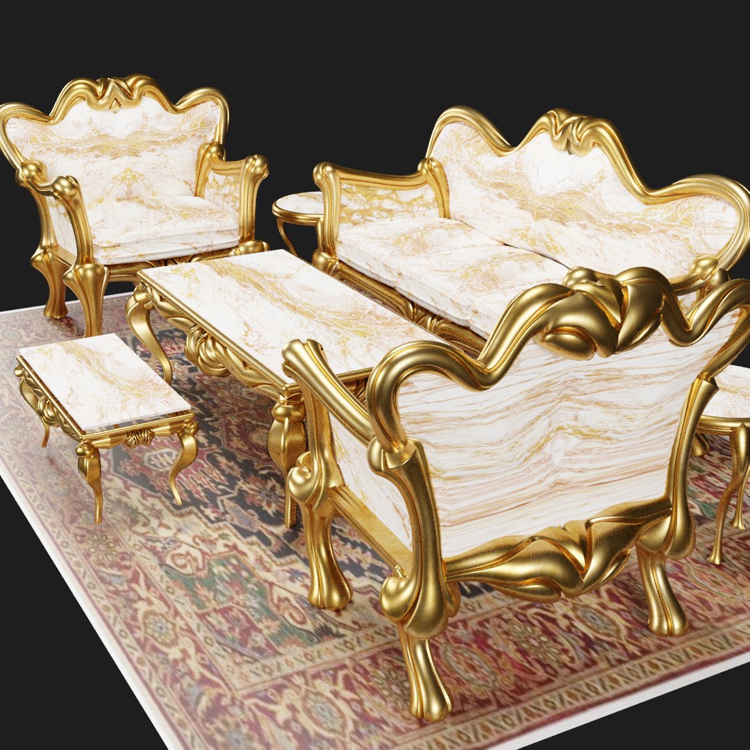 Ornamental sofa 3D model - TurboSquid 1699464