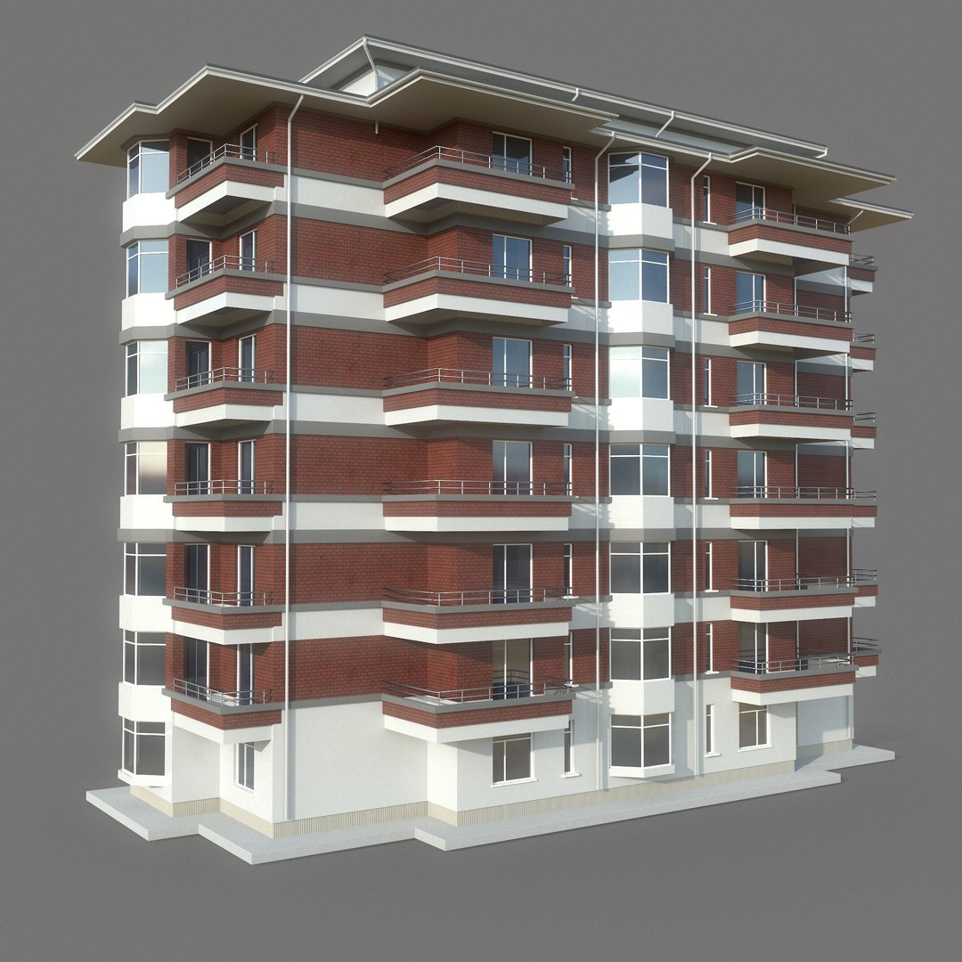 Residential Apartment Building 3D Model - TurboSquid 2011926