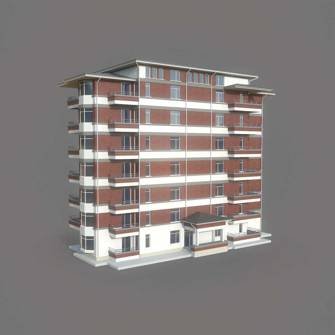 Residential Apartment Building 3D Model - TurboSquid 2011926