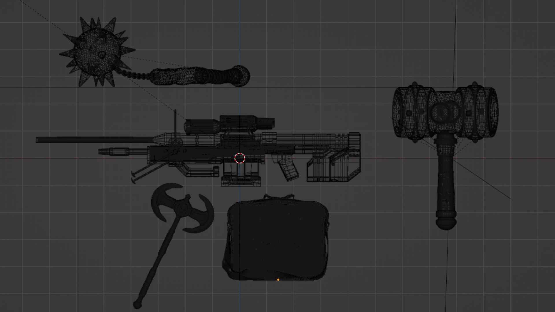 Sci Fi Weapons And Props Pack Game Ready Low Poly Models 3D ...