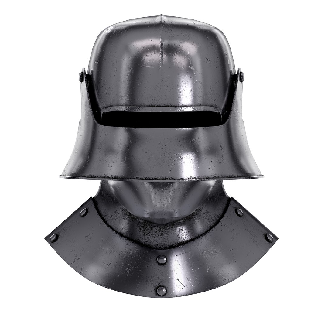 Medieval knight sallet helmet visor 3D - TurboSquid 1286418