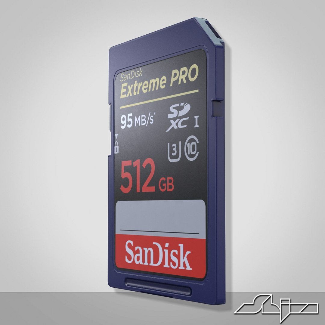 3d Model Sd Card 512 Gb