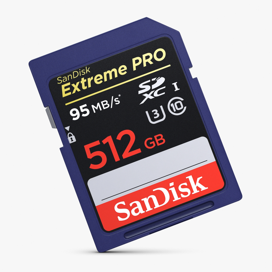 3d Model Sd Card 512 Gb