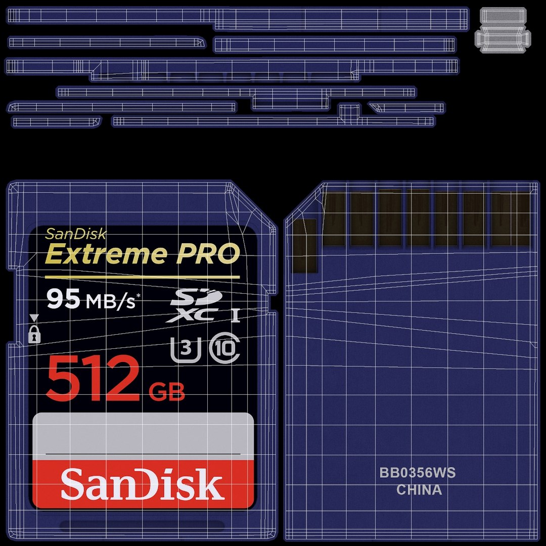 3d Model Sd Card 512 Gb