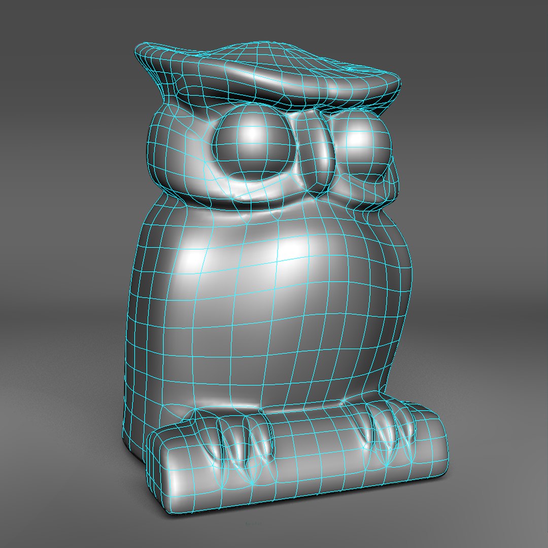 Owl Sculpture 3d Model