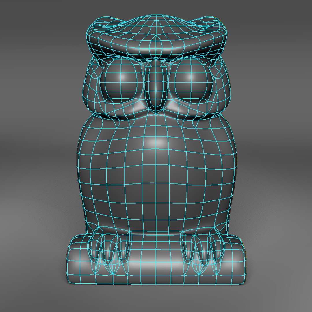 Owl Sculpture 3d Model