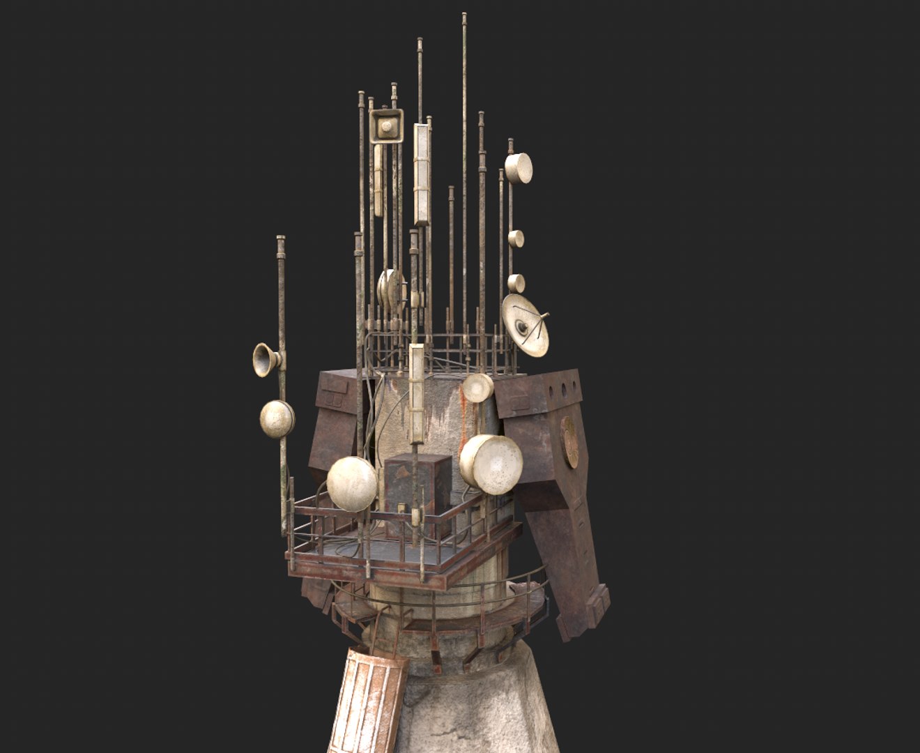 Abandoned Radio Tower 3D Model - TurboSquid 1789909