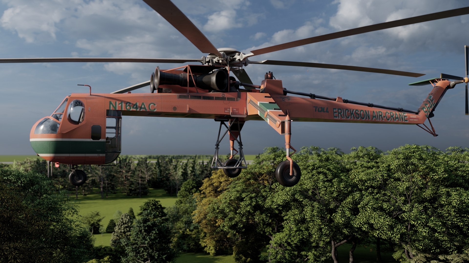 Sikorsky S-64 Skycrane - TurboSquid 2269510