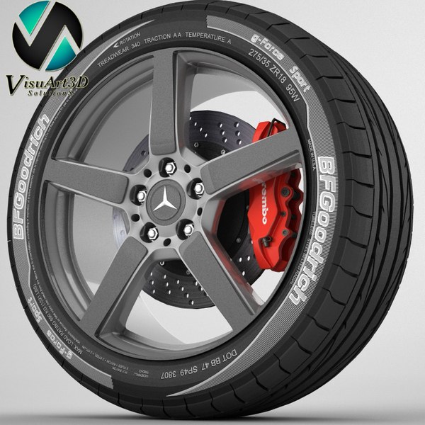 modelo 3d Mercedes rueda CLS 8 - TurboSquid 691761